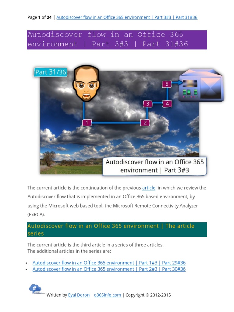 Autodiscover Flow in An Office 365 Environment Part 3-3 - Part 31 of 36 ...