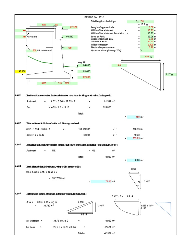Calculation Minor Bridges-1 | Deep Foundation | Concrete