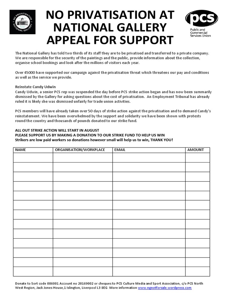 NG - Appeal Collection Sheet August 2015 | PDF