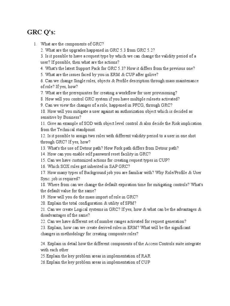 GRC Questions | PDF | Databases | Areas Of Computer Science