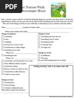 Fall Nature Walk Worksheet | PDF | Organisms | Nature