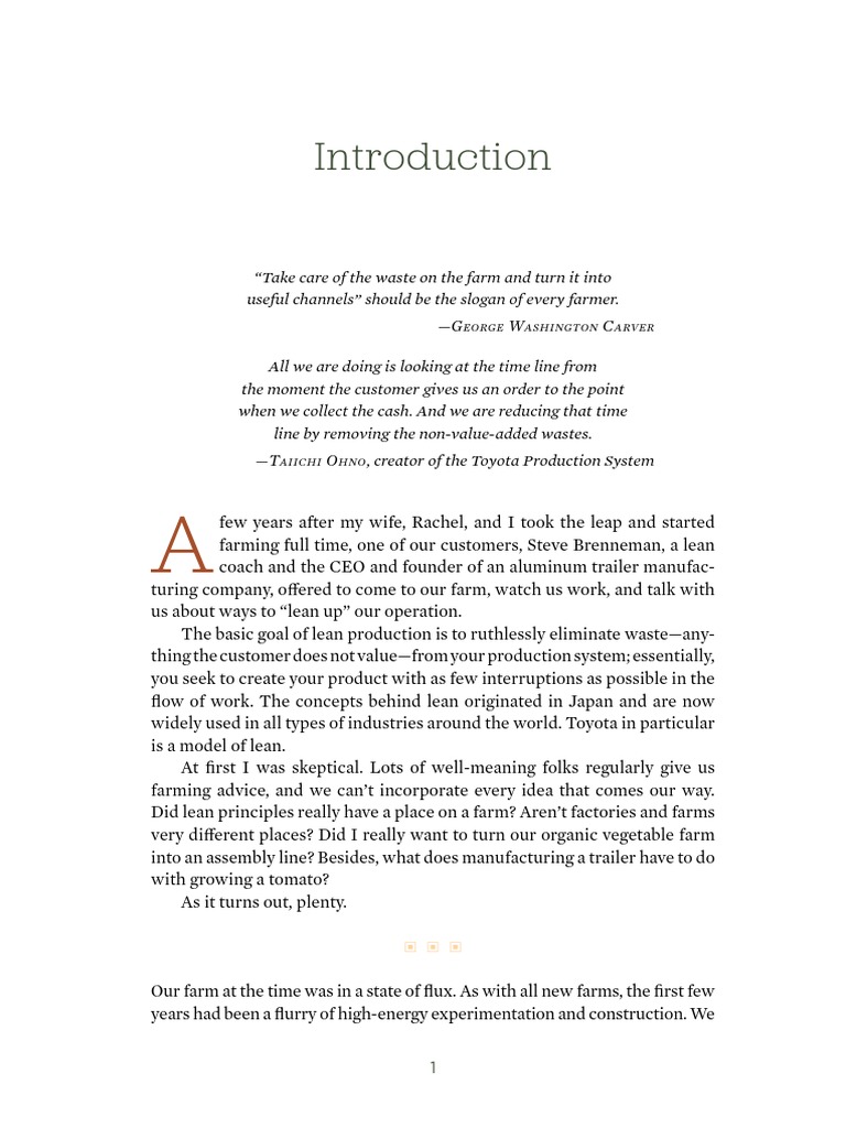 The Lean Farm: Introduction | PDF | Lean Manufacturing | Agriculture