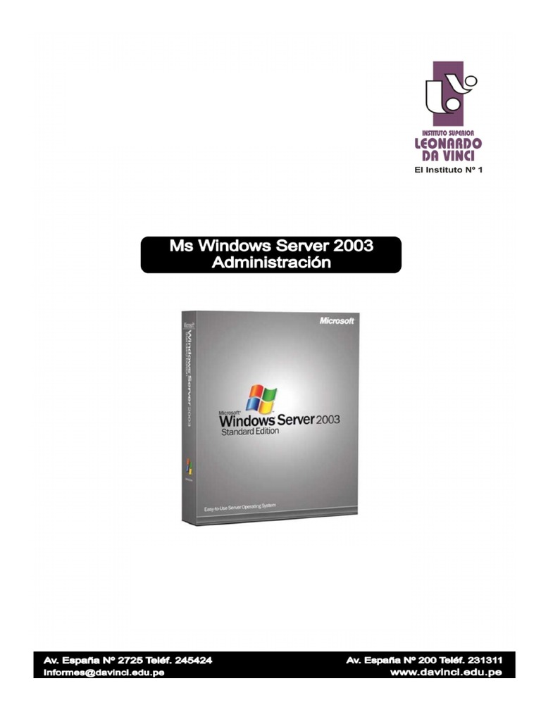 MS Windows Server 2003 | PDF | Protocolos de internet | Dirección IP