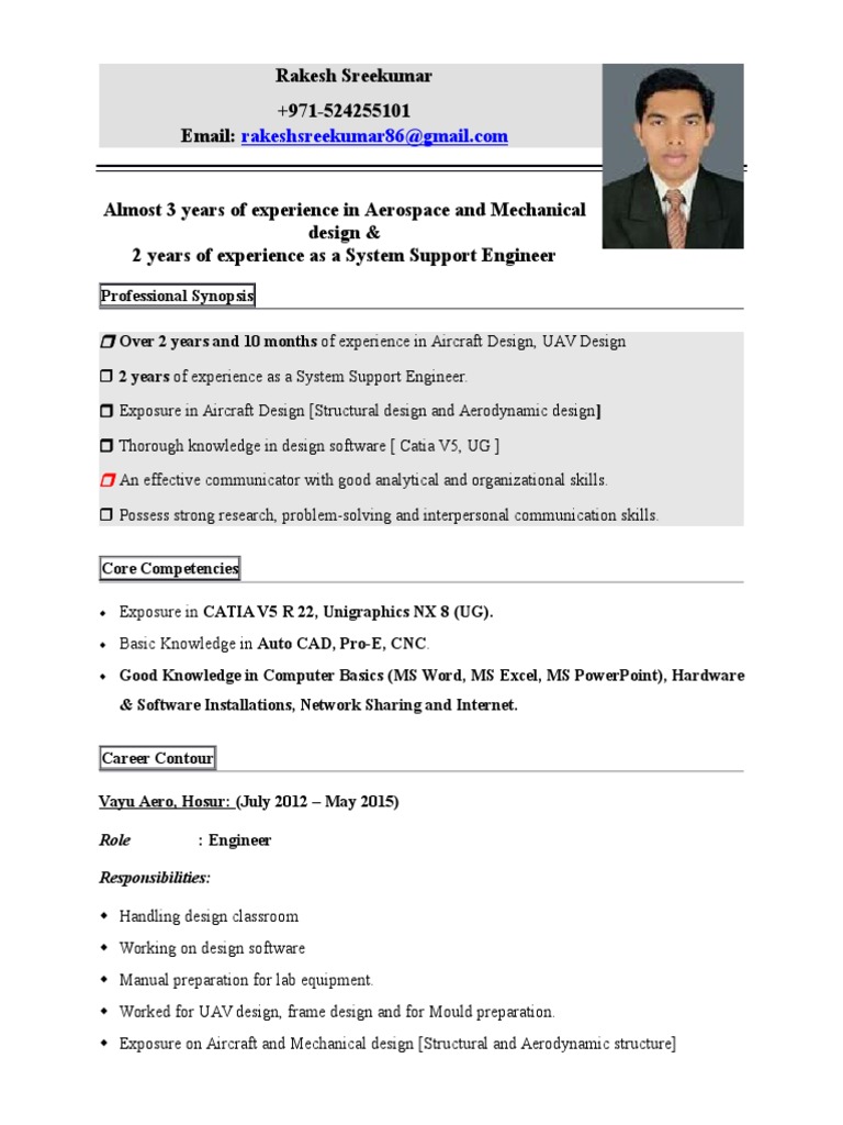 Rakesh Updated CV | PDF | Computer Aided Design | Aerospace Engineering