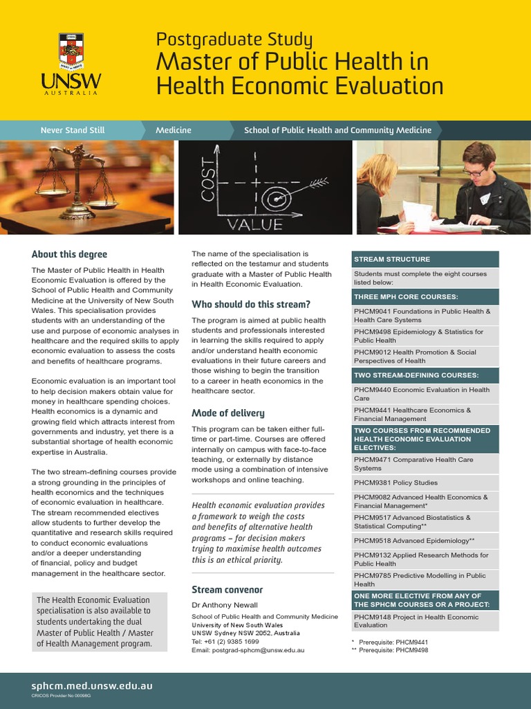 Health Economic Flyer | PDF | Health Economics | Evaluation