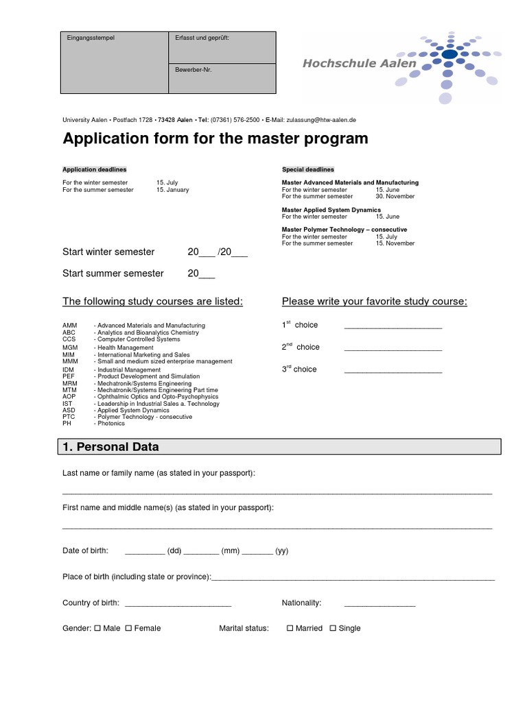 Master's Program Application Guide | PDF | University And College ...