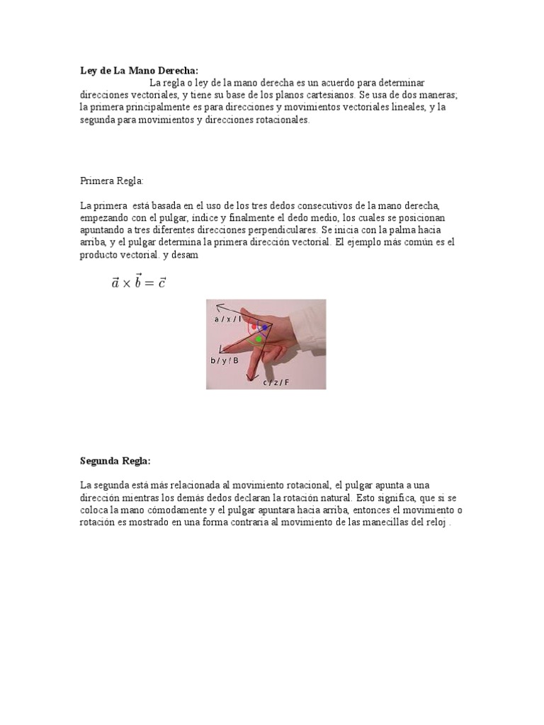 Ley de La Mano Derecha | PDF