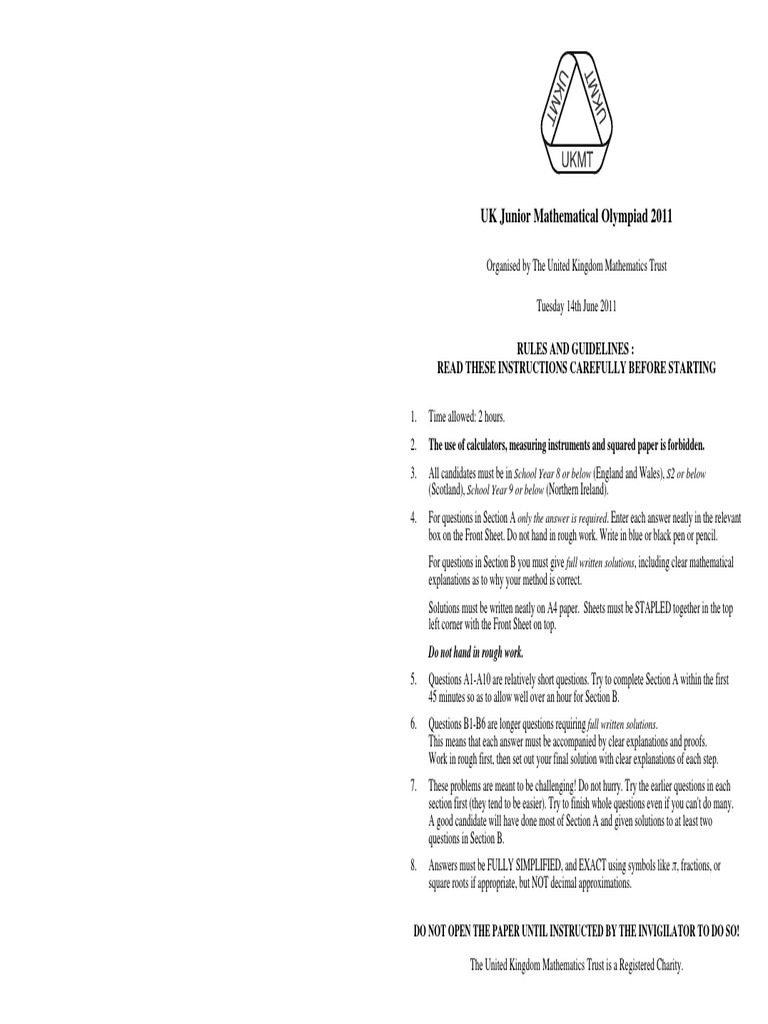 JMO | PDF | Teaching Mathematics | Science