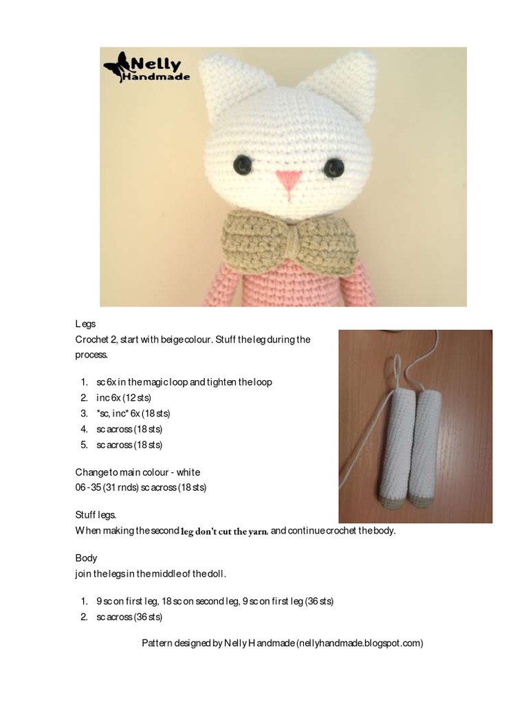 Pretty Kitty Crochet Pattern | PDF