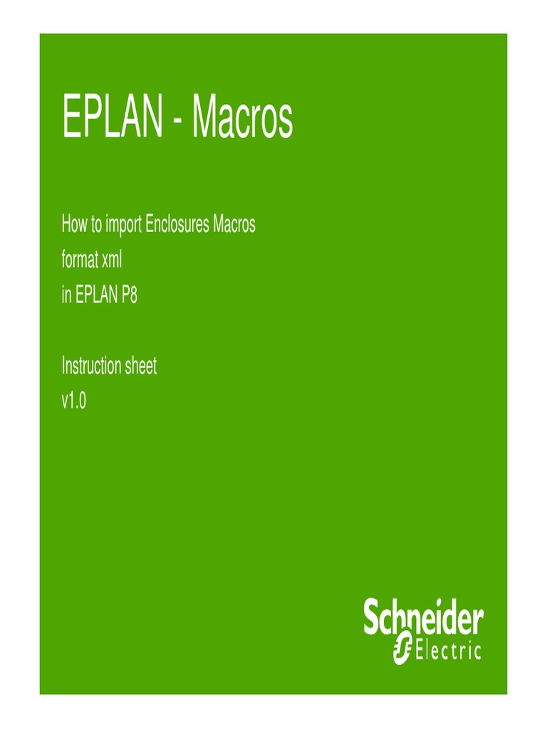 Importing Schneider EPLAN Macros | PDF | File Format | Computer File