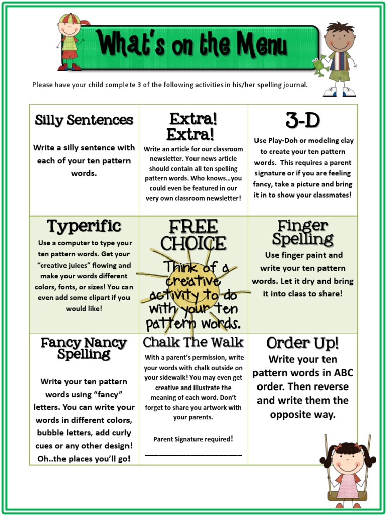 Spelling Chart | PDF