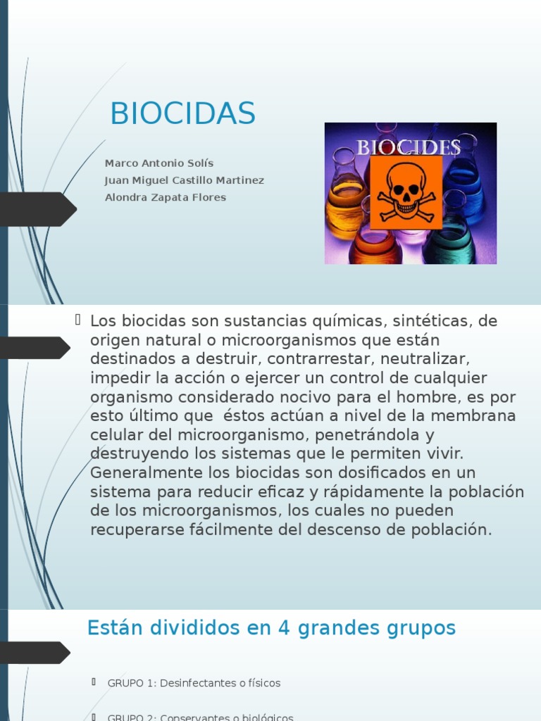 BIOCIDAS | PDF | Microorganismo | Agua