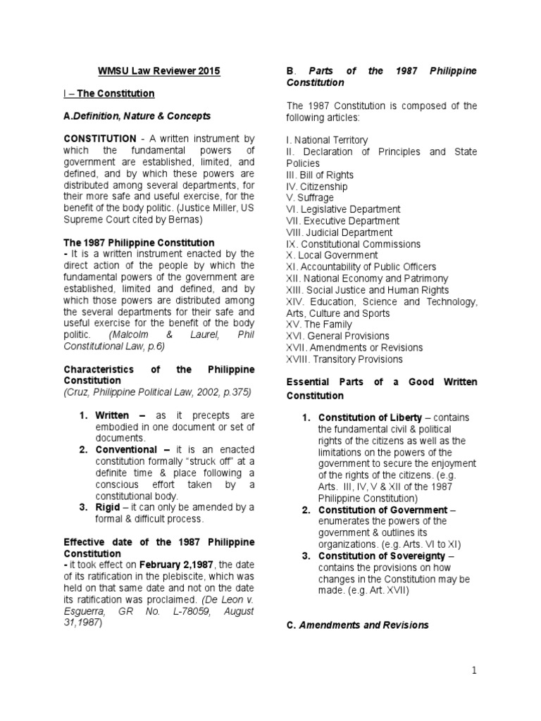 WMSU Law Reviewer 2015 | PDF | Territorial Waters | Sovereign Immunity
