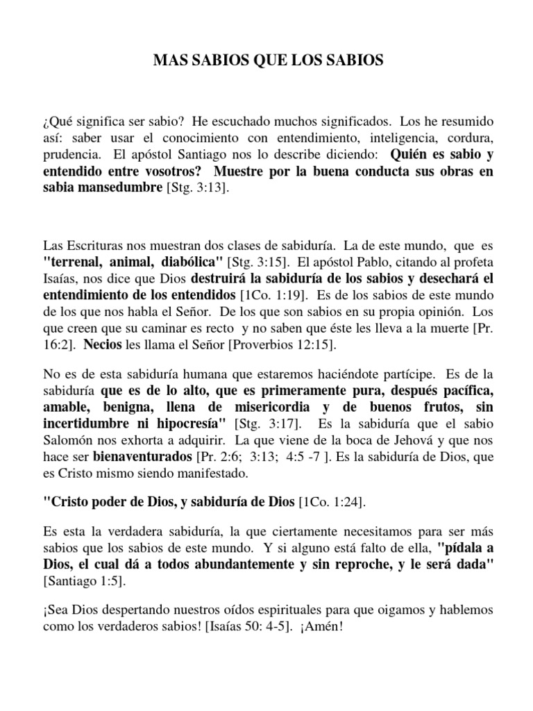 Mas Sabios Que Los Sabios PDF | PDF | Araña | Libro de proverbios