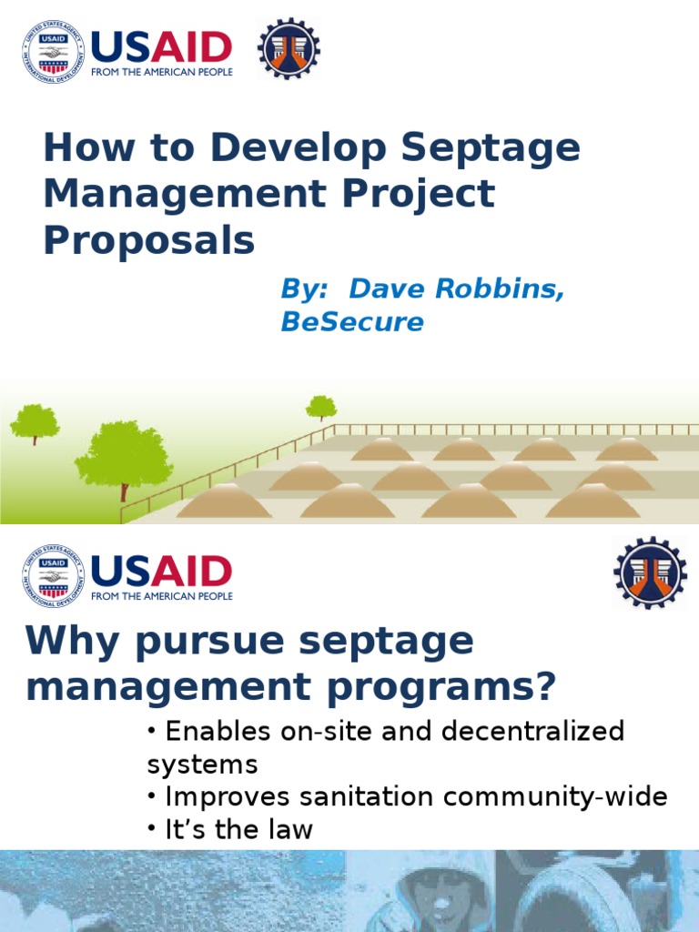 How To Develop Septage Management Project Proposals | PDF | Sanitation ...