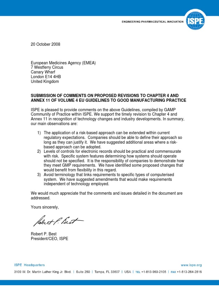 Eu Ema Gmp Ch4, Annex 11 | Verification And Validation | Audit