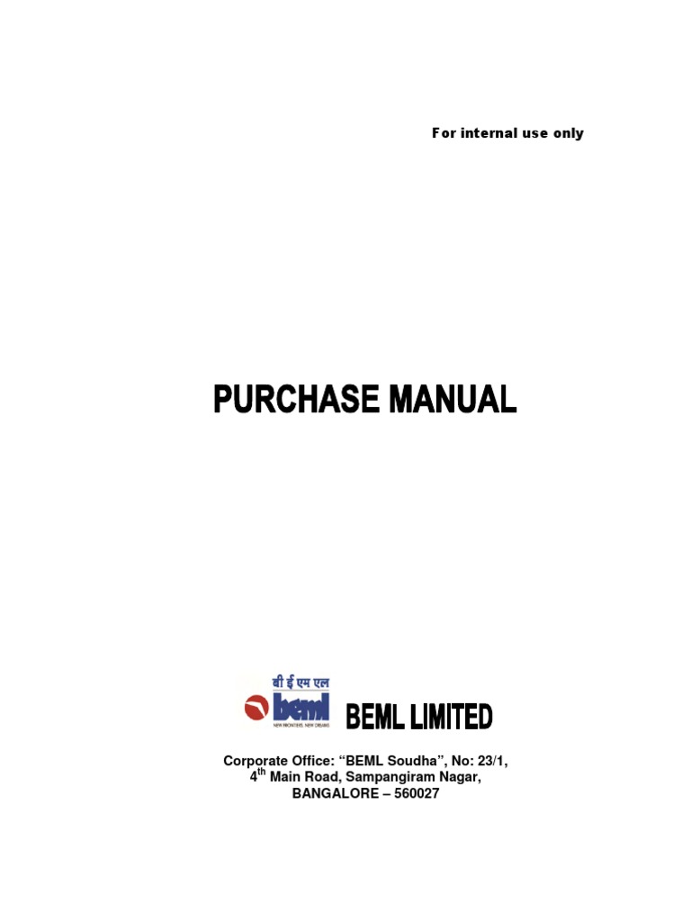 Purchase Manual of Complete Procurement | PDF | Procurement | Inventory