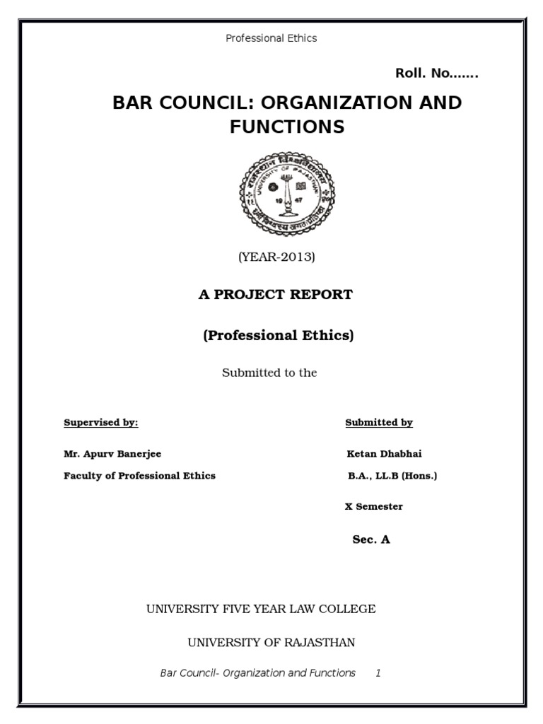 Bar Council: Organization and Functions | PDF | Advocate | Legal Education