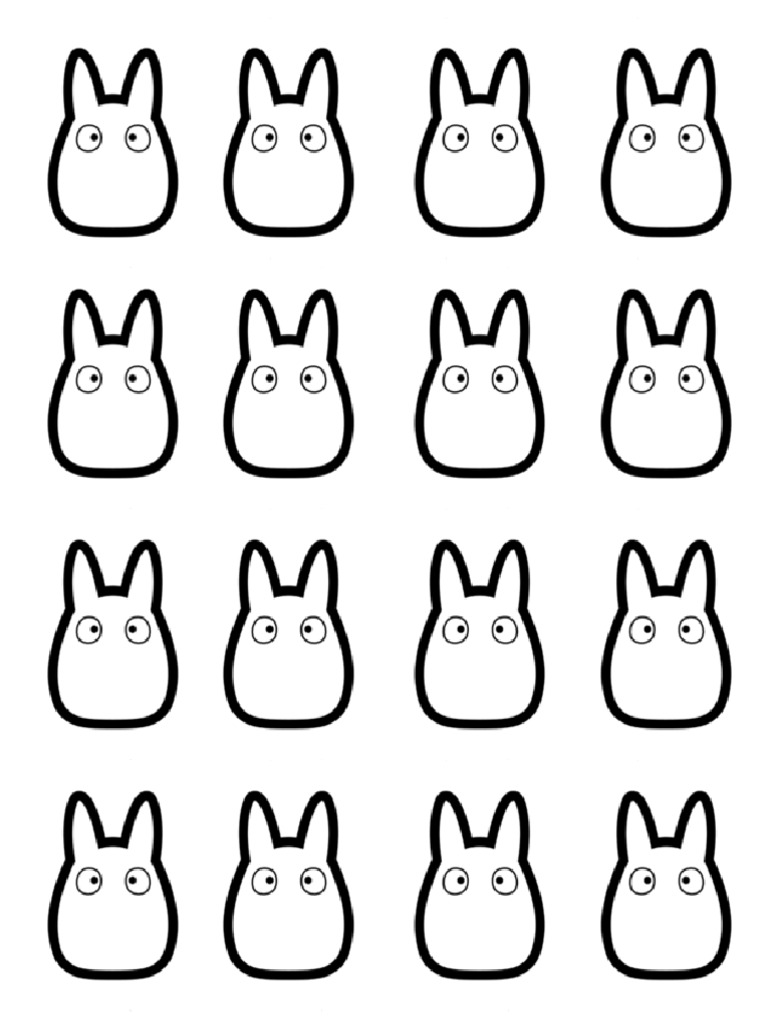 Chibi Totoro Macaron Template | PDF