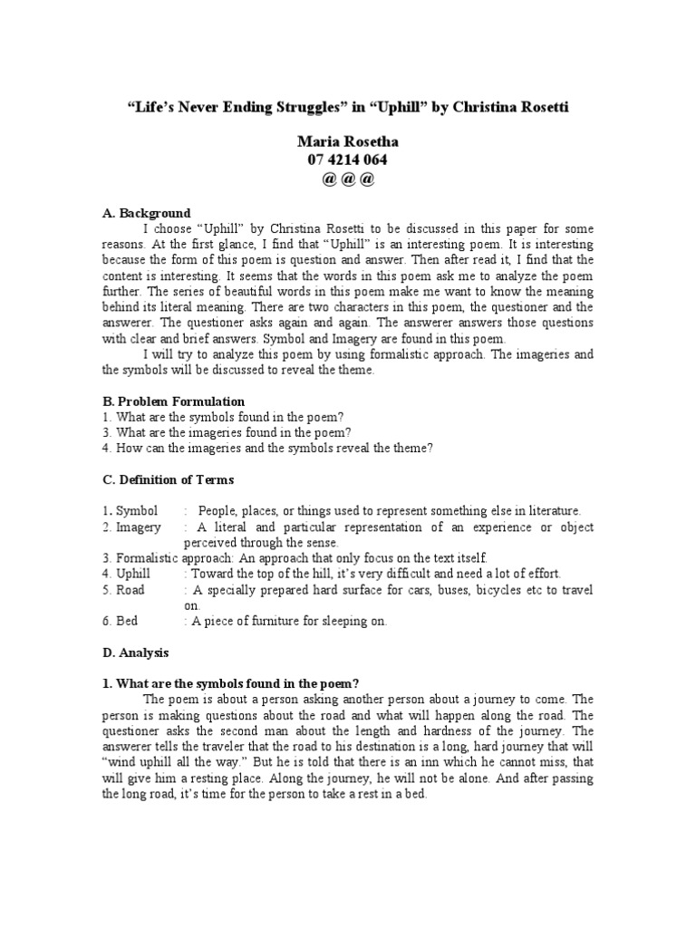 formalistic approach | Symbols | Poetry