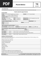 Scouts Canada Adventure Application Form | PDF