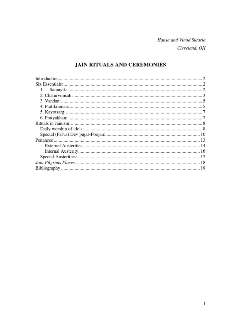 Sutaria Jain Rituals | Download Free PDF | Fasting | Guru