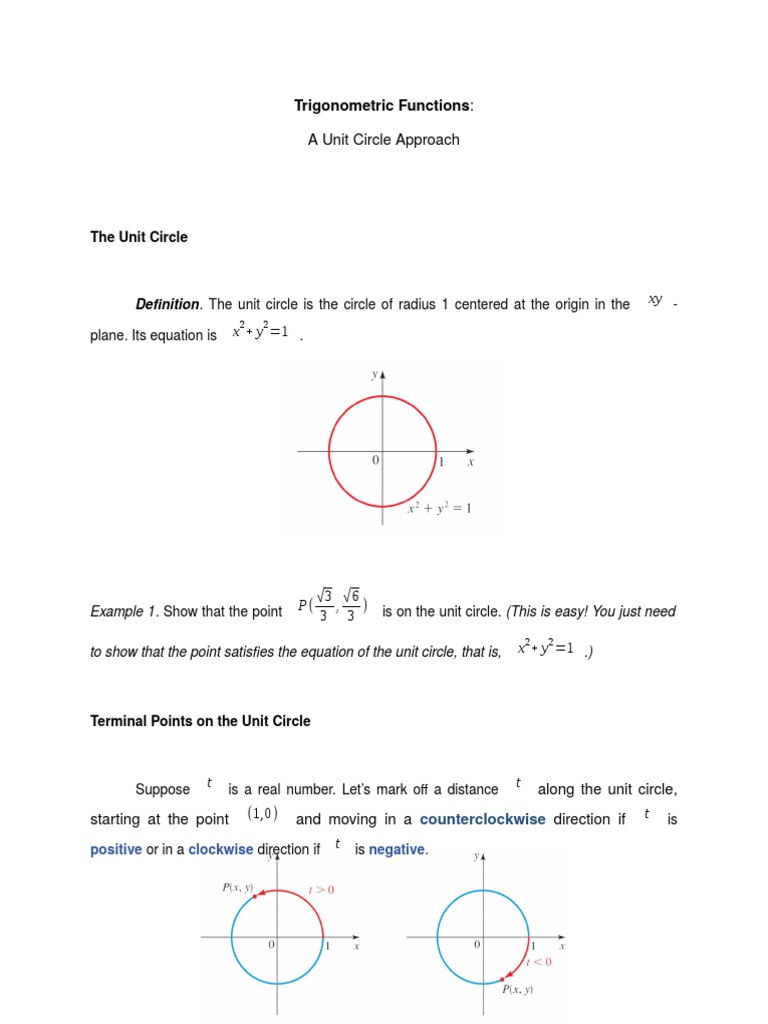 Module 1 Introduction To Trigonometric Functions | PDF | Trigonometric ...