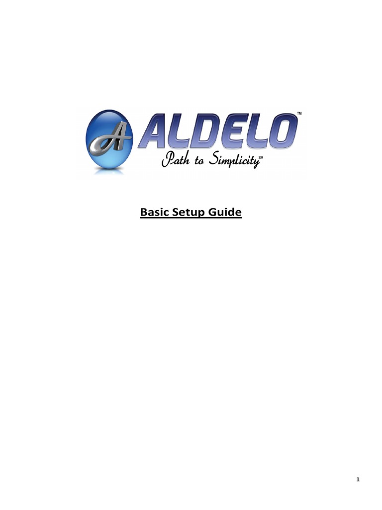 Aldelo Setup Guide | PDF | Menu | Restaurant And Catering