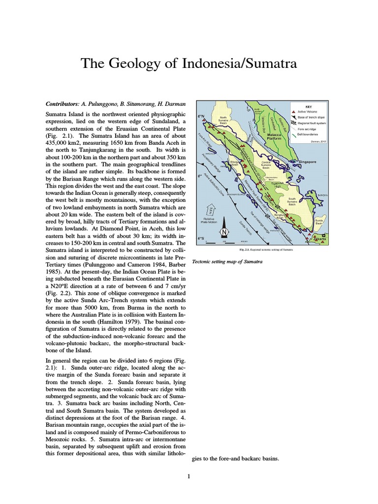 The Geology of the Sunda Outer-Arc Ridge: Insights into the ...