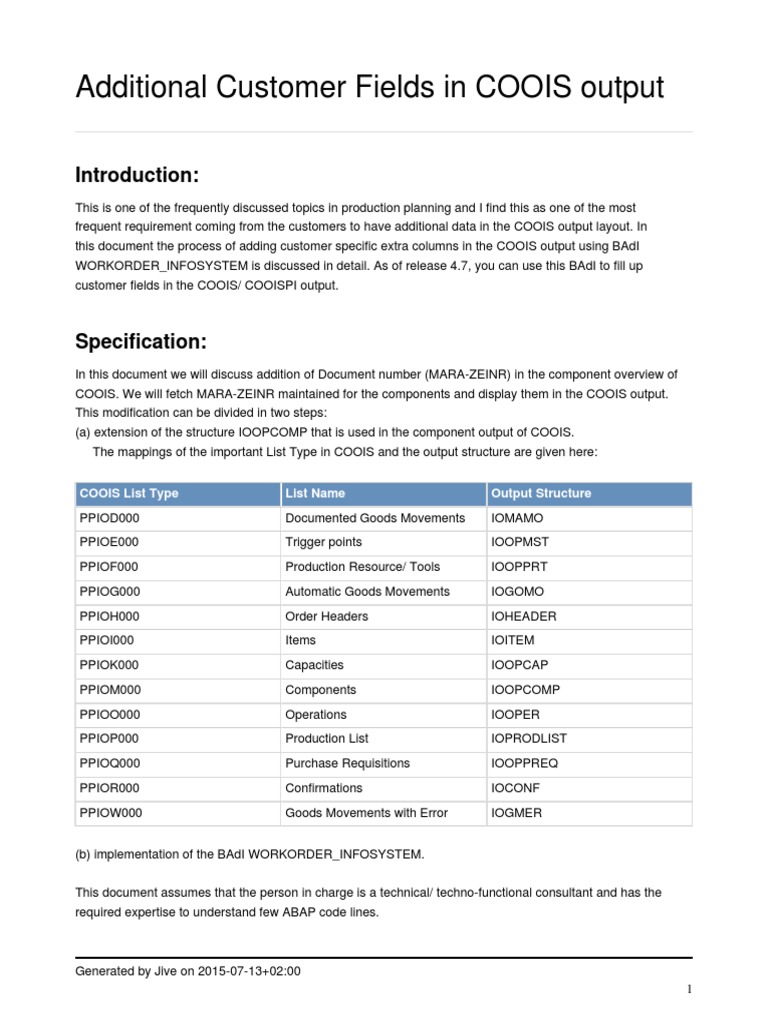 Workorder - Infosys Badi (Coois Modefication) | PDF | Computer Engineering | Software Engineering