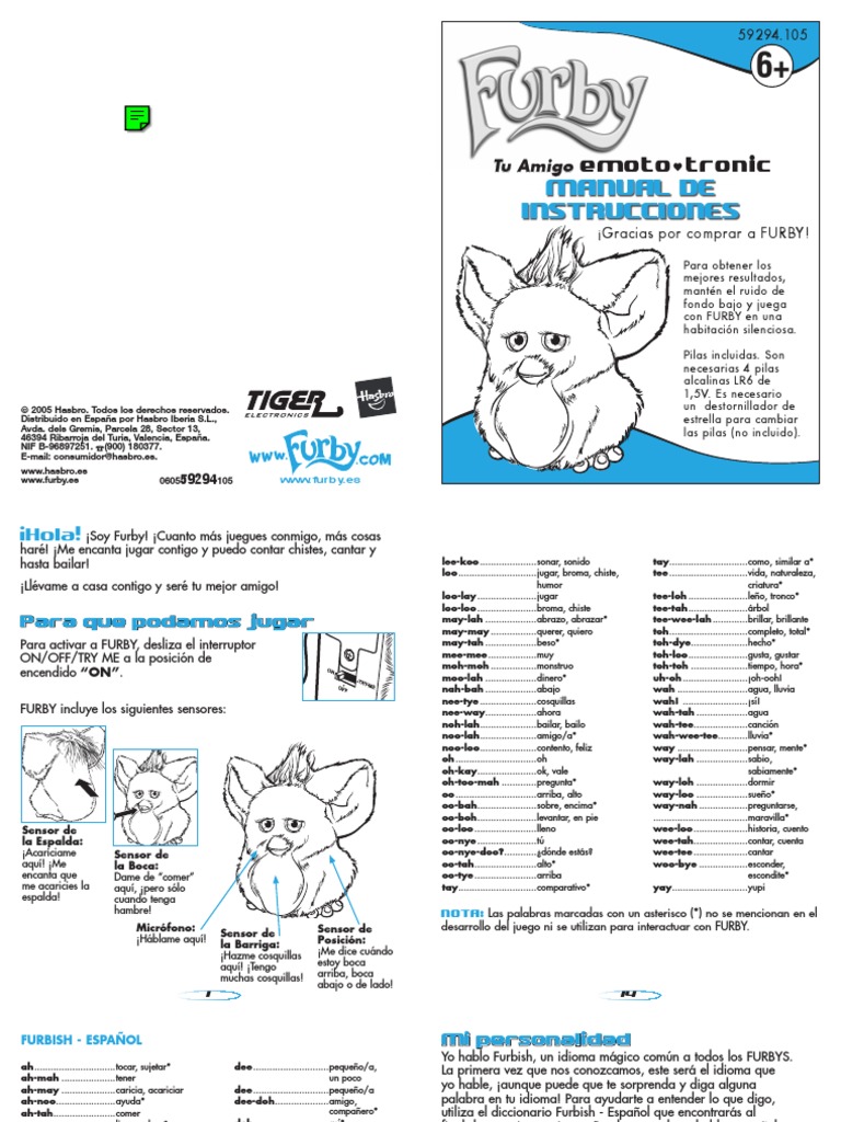 Instrucciones Furby | Ocio