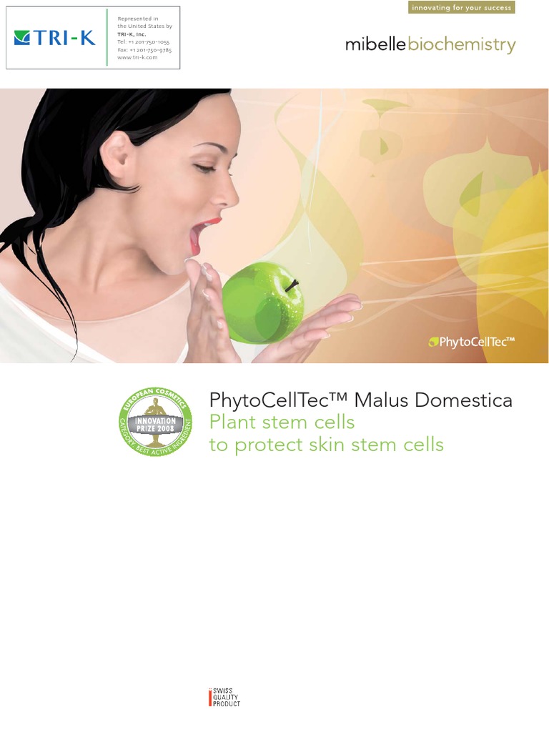Phytocelltec Malus Domestica - Brochure | PDF | Epidermis | Stem Cell