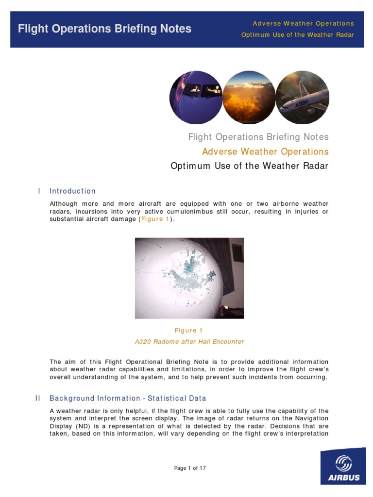 Airbus Flight Operations Briefing Notes | PDF | Hail | Precipitation