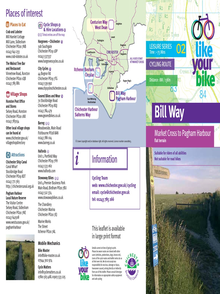 0166 Pagham Leaflet Low Res | PDF | Cycling Infrastructure | Traffic