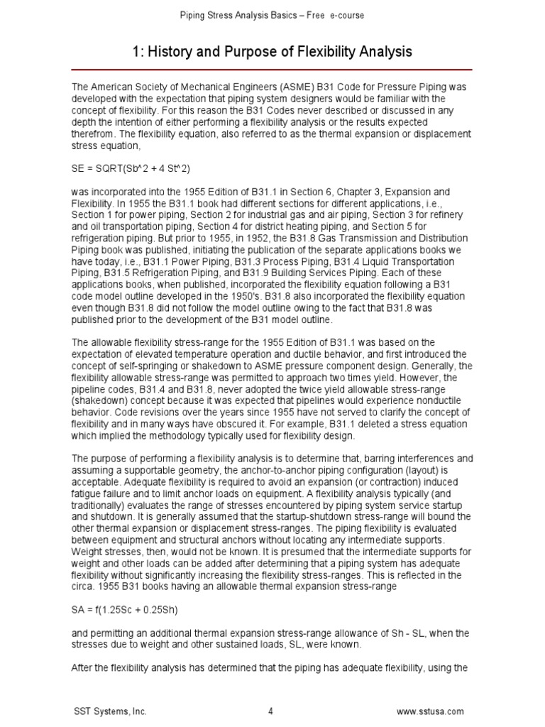 Pipe Stress Training Course - SSUTA | PDF | Pipe (Fluid Conveyance ...