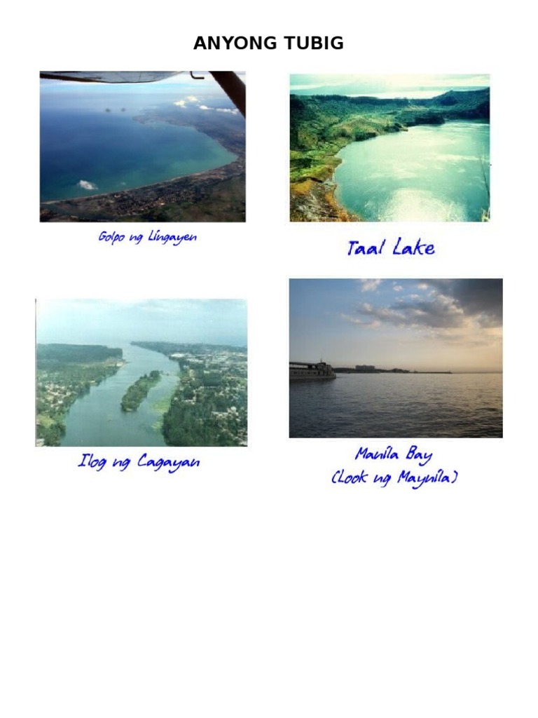 Anyong Tubig Drawing Waterfall Stream River Water Stock Vector Images