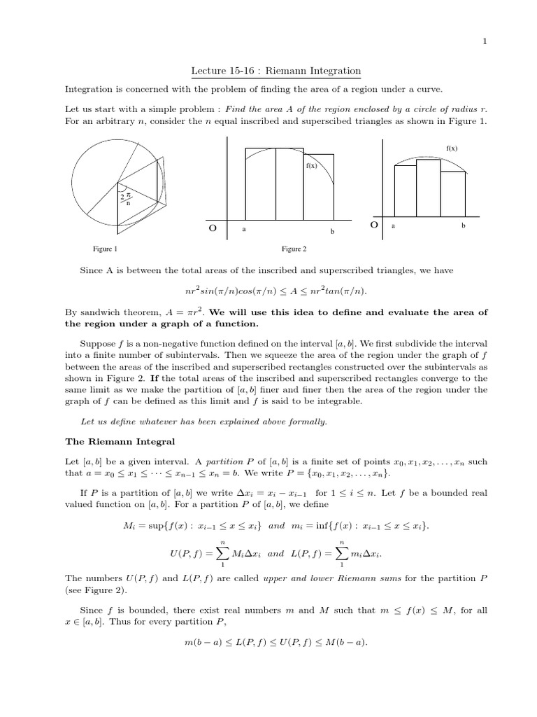 The Riemann Integral | PDF | Integral | Functions And Mappings