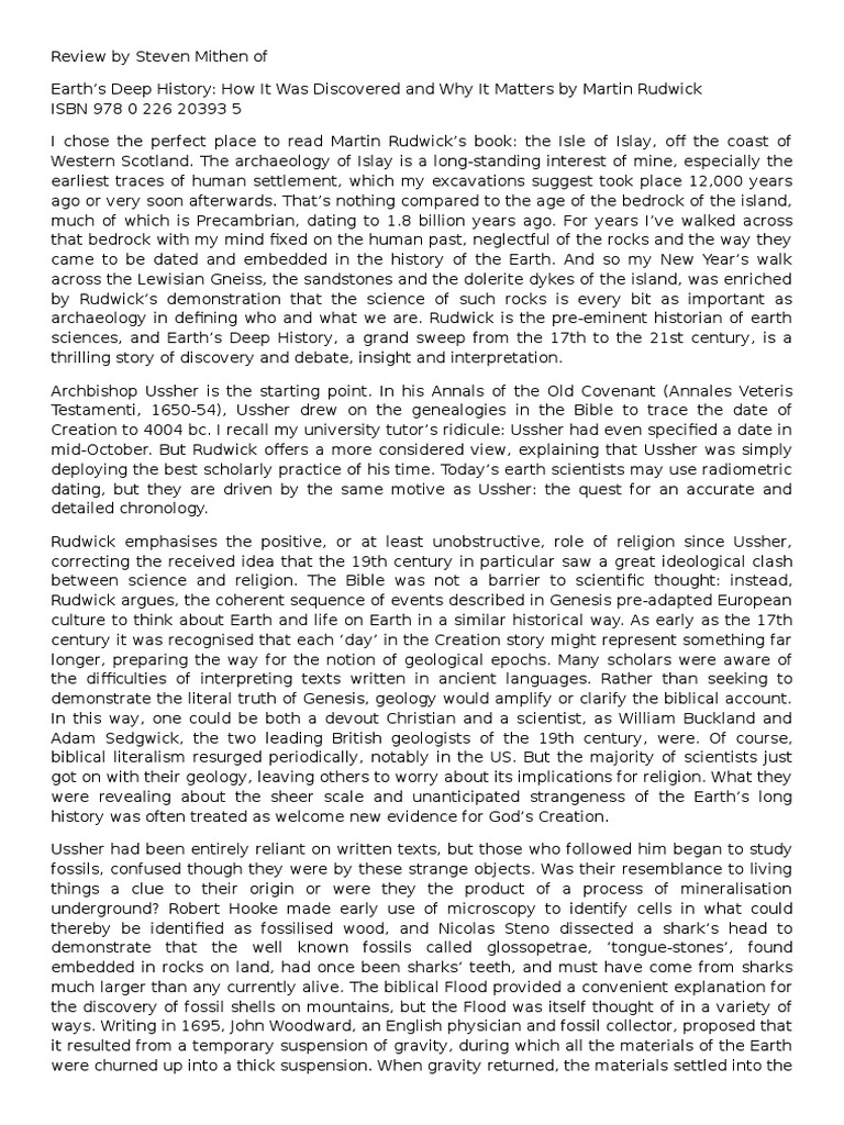 Earth's Deep History | PDF | Plate Tectonics | Fossil