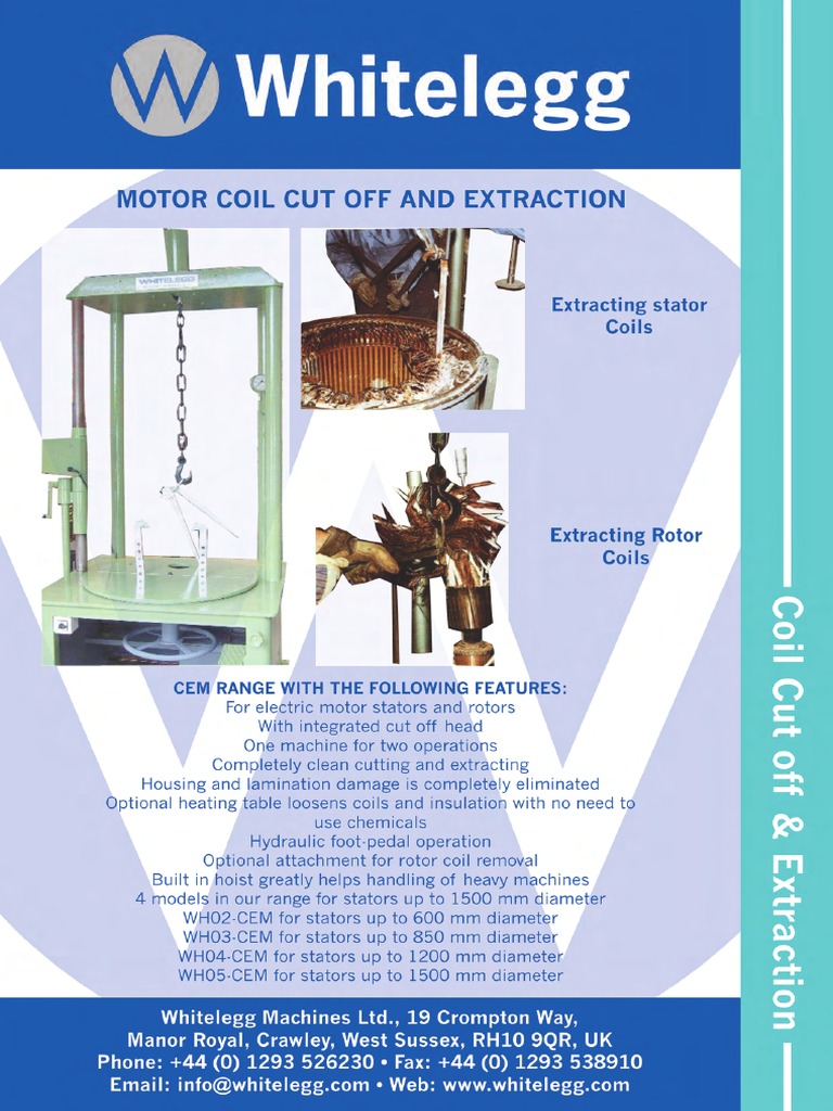 Coil Cut-off & Extraction Machine | PDF | Electric Motor | Manufactured ...