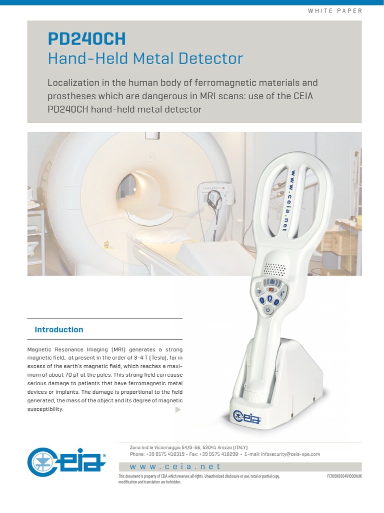 Ceia - HandHeld Ferrous / All Metal Patient Screener | Magnetic ...