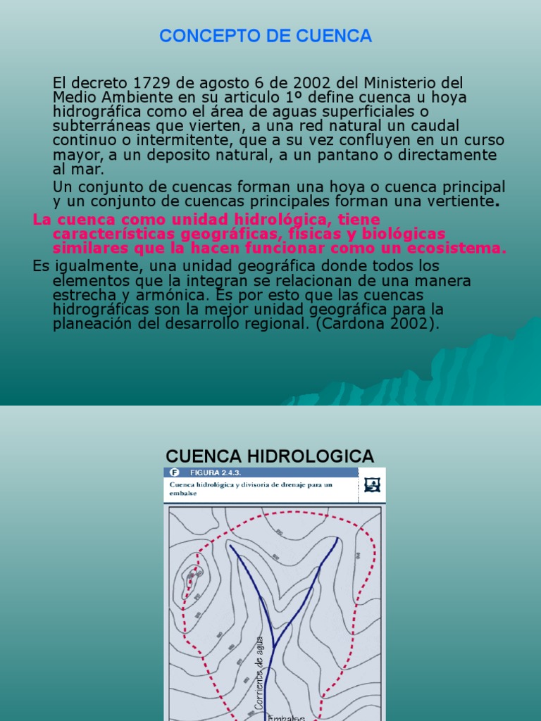 Conceptos y Factores de Cuencas Hidrográficas | PDF | Cuenca de drenaje ...