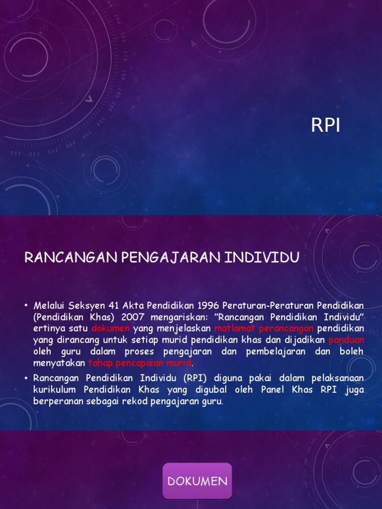 Rancangan Pengajaran Individu | PDF