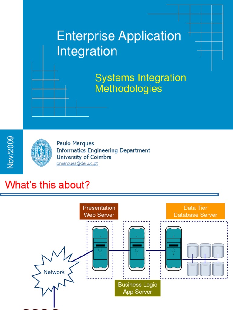 Enterprise Application Integration - System Integration Methods | PDF ...