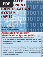 AFIS | PDF | Fingerprint | Identity Document