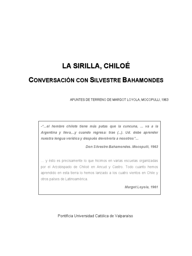 La Danza Sirilla en Chiloé | PDF | Entretenimiento (general) | Ocio