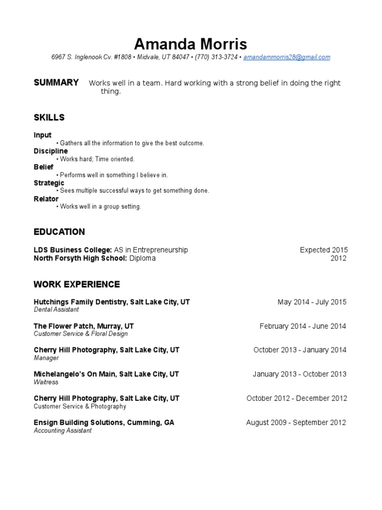 Amanda Resume | PDF