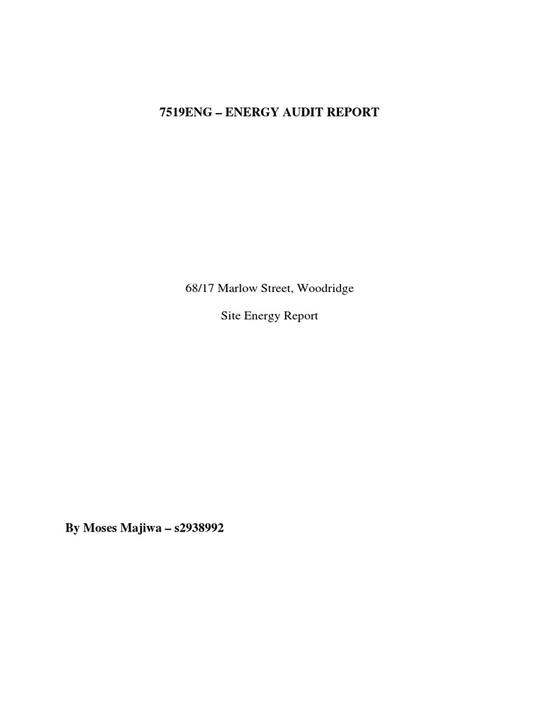 Home Energy Audit Report | Download Free PDF | Efficient Energy Use ...