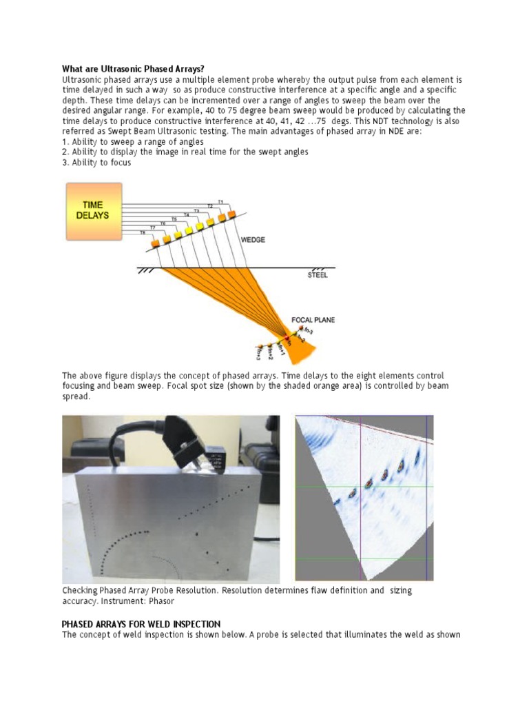 What Are Ultrasonic Phased Arrays | PDF | Wavelength | Aperture