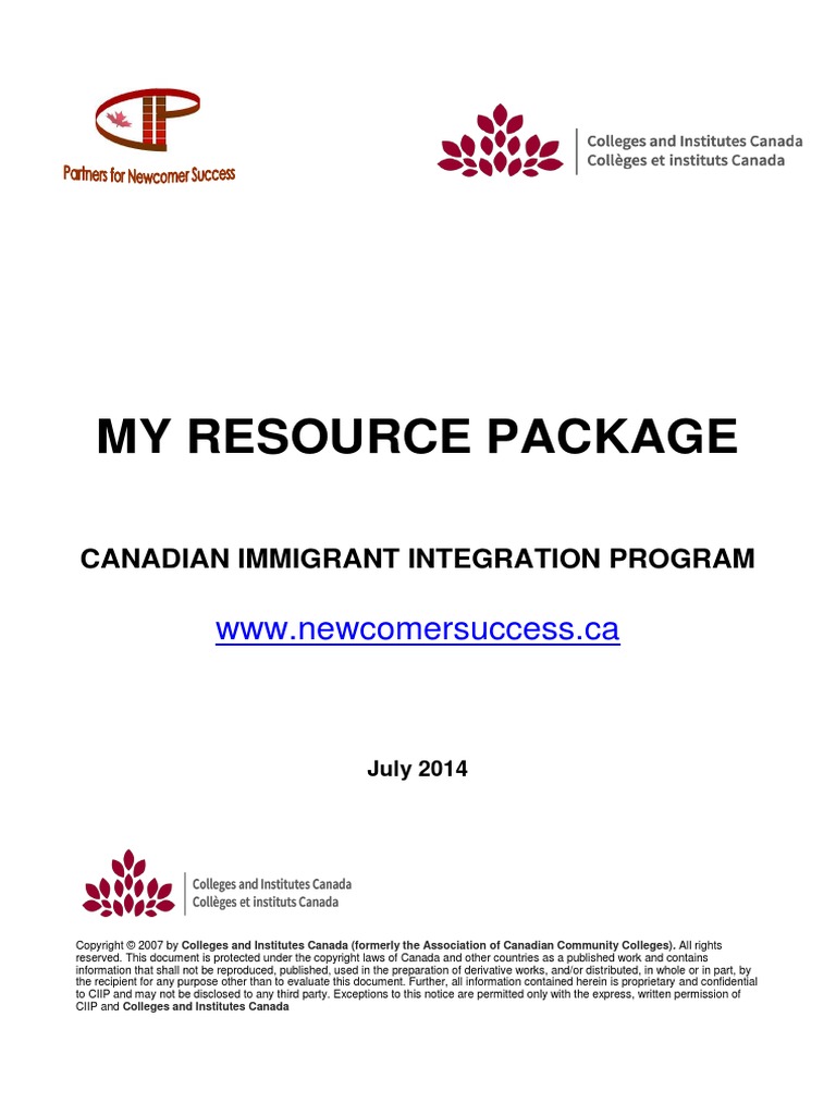 My Resource Package | PDF | Provinces And Territories Of Canada | Résumé