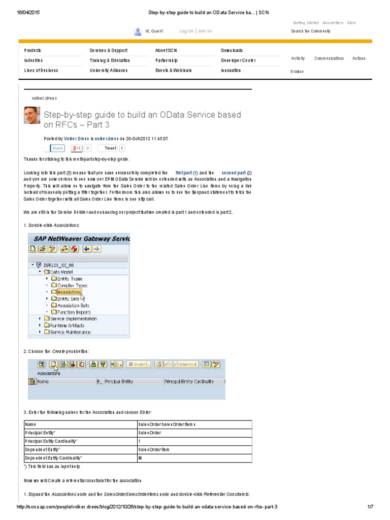 3Step-By-step Guide To Build An OData Service Ba.. | PDF | Cyberspace ...